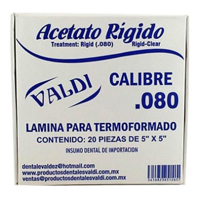 Acetato Rígido Para Guardas. Valdi - Deposito Dentalmex