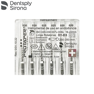 Protaper de Retratamiento Dentsply - Deposito Dentalmex